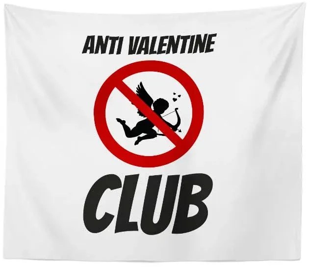 Sablio Deka Anti Valentine Club: 150x120 cm