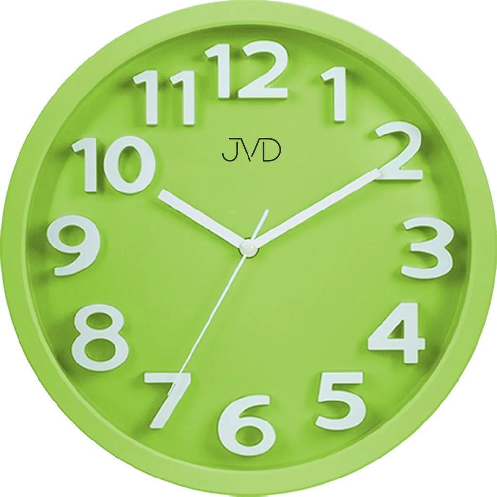 Zelené čitelné netikající tiché dětské hodiny JVD HA48.2