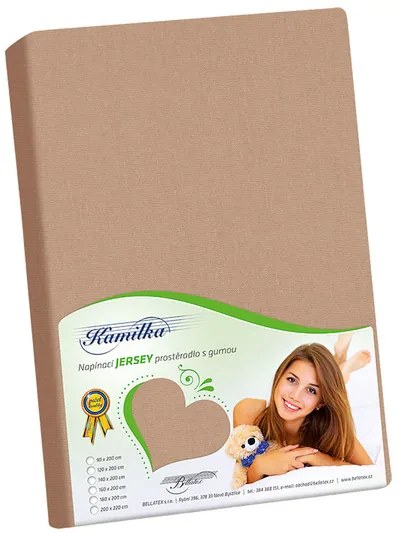 Bellatex Prostěradlo jersey kávová rozměr 160x200 cm