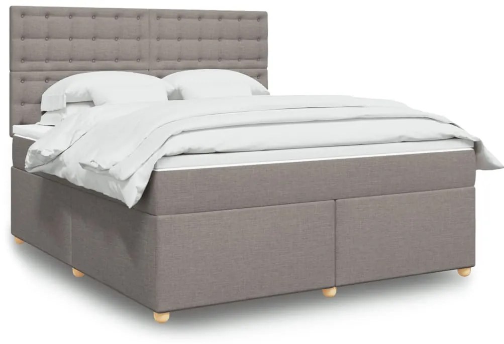 Box spring postel s matrací taupe 180x200 cm textil 3291377