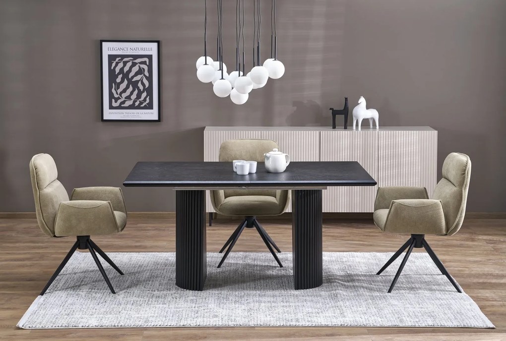 Rozkládací jídelní stůl Bolero 160/250 cm dub přírodní/černý