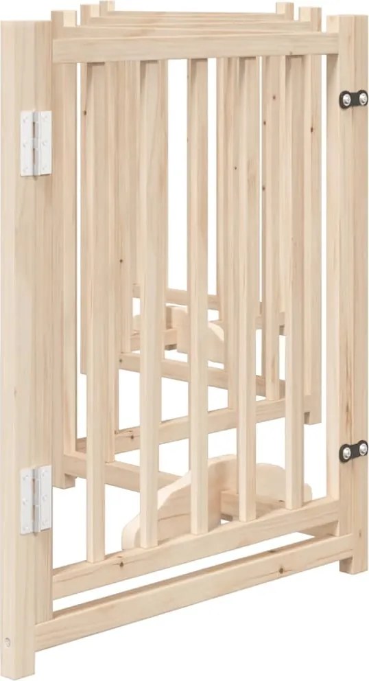 vidaXL Zábrana pro psy s dvířky skládací 6 panelů 300 cm jedle [352285] Barva: Přírodní