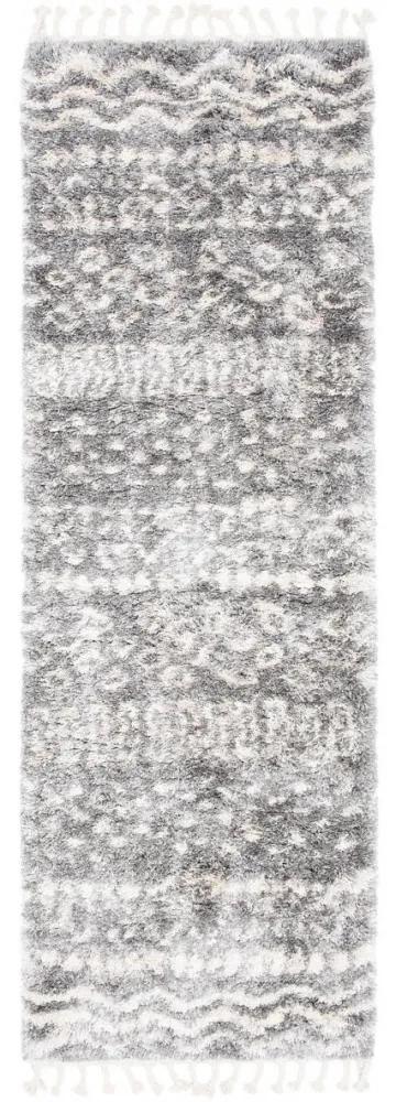 Kusový koberec shaggy Alsea tmavě šedý atyp 70x200cm
