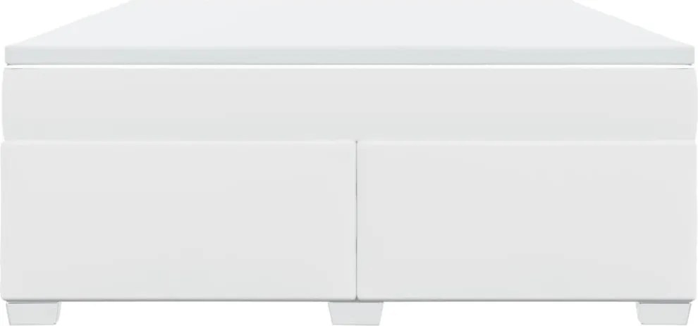 Box spring postel s matrací bílá 180x200 cm umělá kůže 3285222
