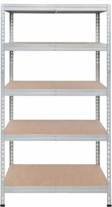 Regál 183x90x30 cm zinkovaný 5-policový, nosnost 100 kg, RIVET