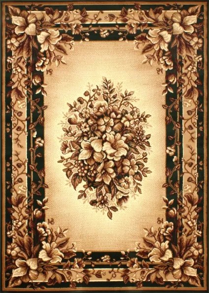 Balta  Kusový koberec GOLD 323/32 zelený béžový 140 x 200
