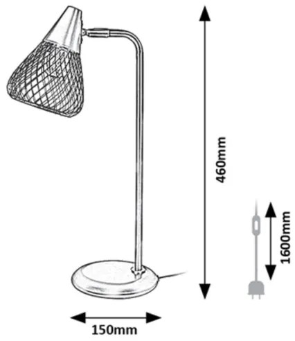 Rabalux 3181 - Stolní lampa FANNY 1xE14/25W/230V černá