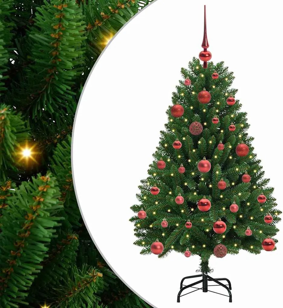 Umělý vánoční stromeček 120 cm 150 LED Teplá bílá PVC a ocel 3395667