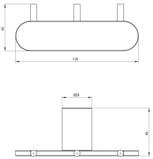 Deante ADR_N131 - Nástěnný háček ROUND černá