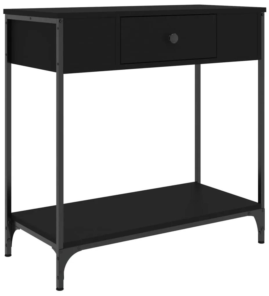 vidaXL Konzolový stolek černý 75 x 34,5 x 75 cm kompozitní dřevo