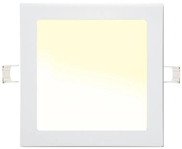 LEDsviti Stmívatelný bílý vestavný LED panel 225x225mm 18W teplá bílá (6758)