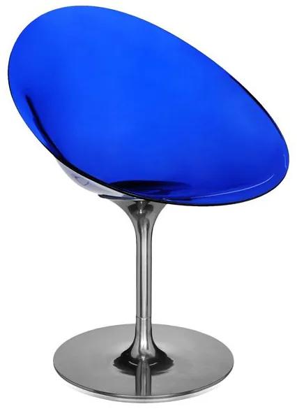 KARTELL Designová židle EROS otočná, modrá
