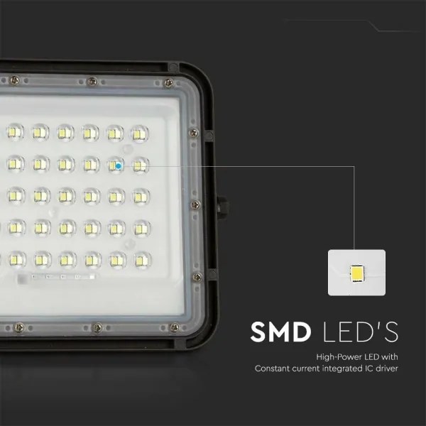 LED Venkovní solární reflektor LED/10W/3,2V IP65 4000K černá + DO