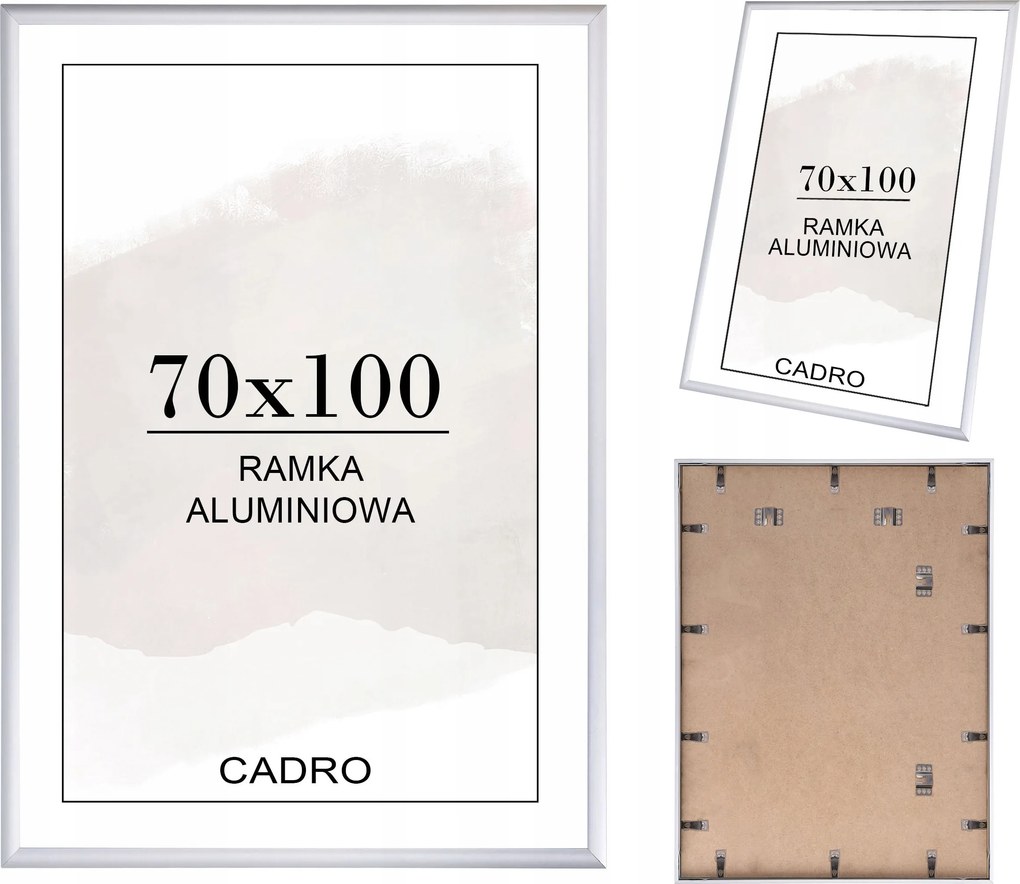 Rámeček 70x100 fotorámeček B1 stříbro hliníkový