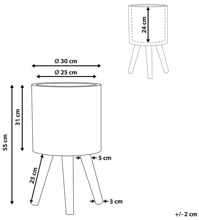 Stojan na květiny se sloním motivem ⌀ 25 cm ACHILIO Beliani