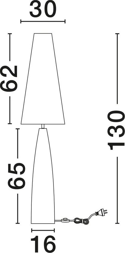 Bílá/krémová stojací lampa (výška 130 cm) Mizu – Nova Luce
