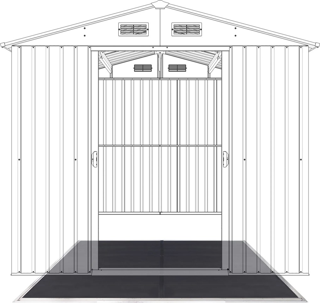 Podlaha BBFL-ZDB9 pro zahradní domek BestBerg ZDB-9 / 296 x 261 cm / černá