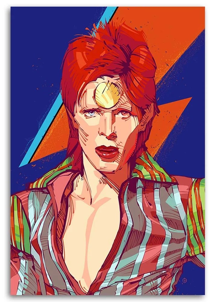 Gario Obraz na plátně David Bowie zpěvák - Nikita Abakumov Rozměry: 40 x 60 cm