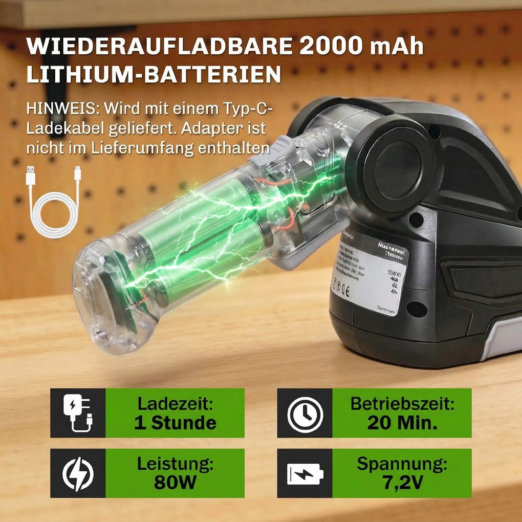 Outsunny 2-v-1 elektrické nůžky na živé ploty a keře s 2 x 7,2V dobíjecí 2,0 Ah baterií, 2 vyměnitelné čepele, černé