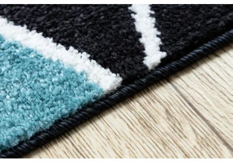 koberec POLI 9139A krychle 3D černý / modrý velikost 160x220 cm | krásné koberce cz