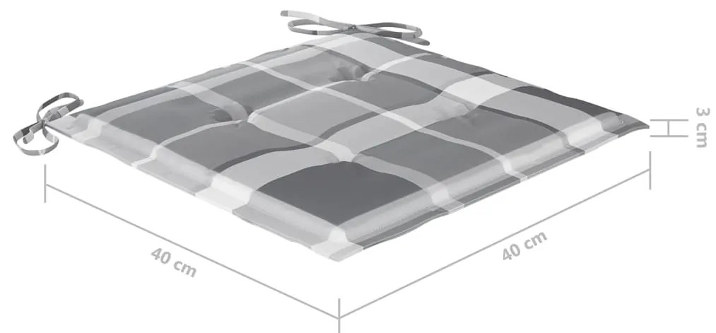 vidaXL Marketos Skládací zahradní židle s poduškami 2 ks masivní akáciové dřevo