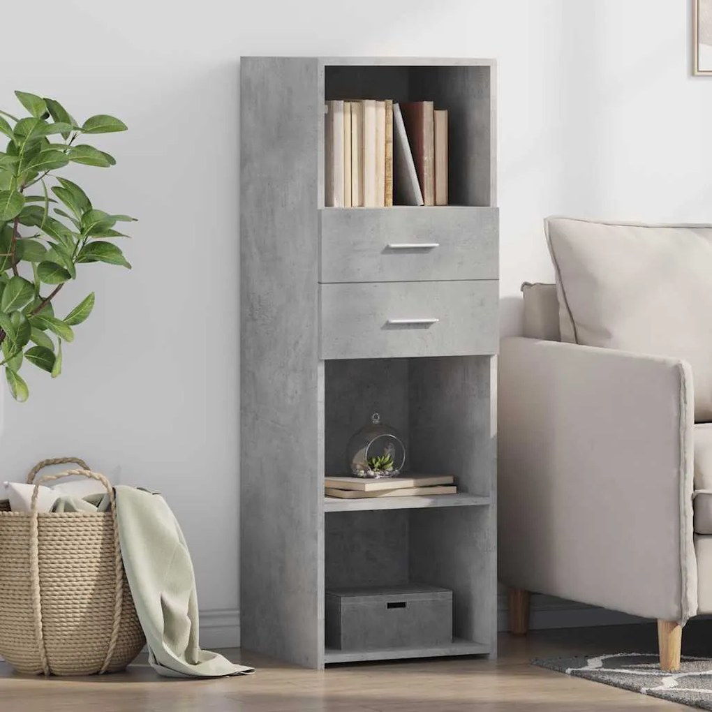 Skříň highboard betonově šedá 40x42,5x124 cm kompozitní dřevo
