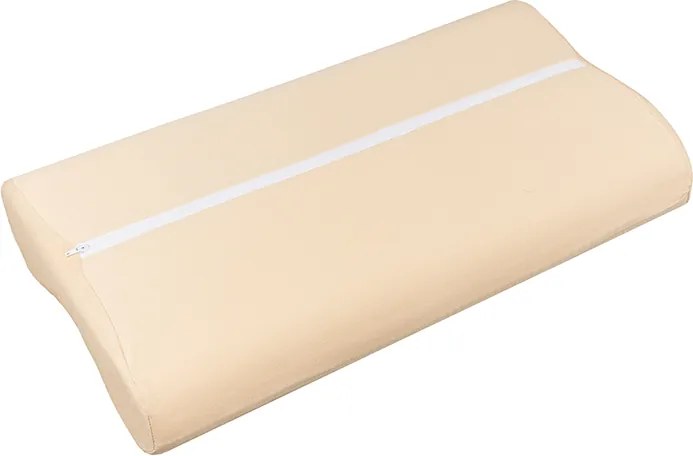 Bellatex Polštář anatomický - líná pěna Béžová 60x33 cm, výška je 9-11 cm