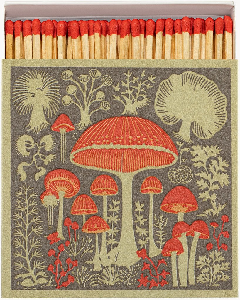 Designové zápalky Mushrooms