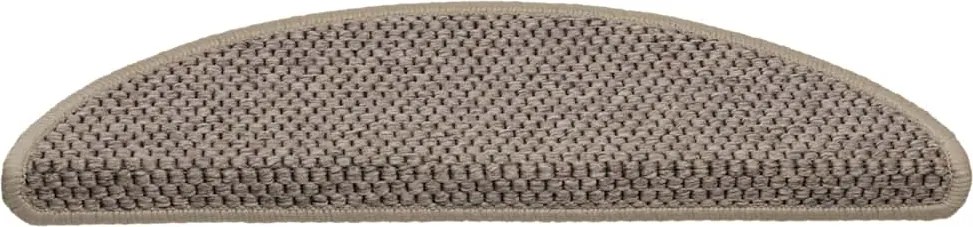 Samolepící nášlapy na schody vzhled sisal 15 ks 56x17x3 cm 326866
