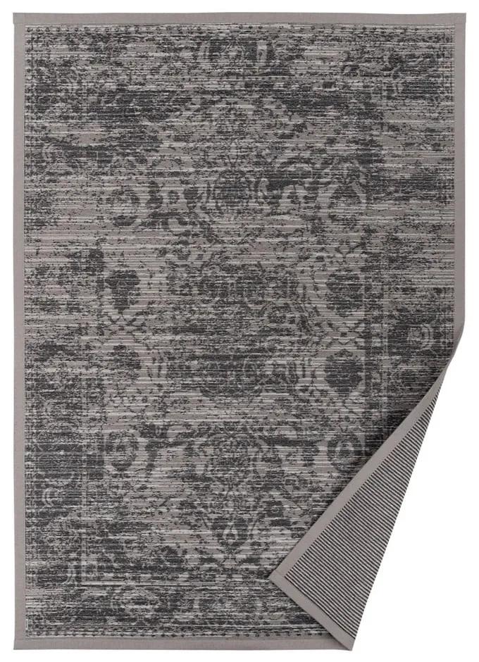 Šedobéžový vzorovaný oboustranný koberec Narma Palmse, 140 x 200 cm