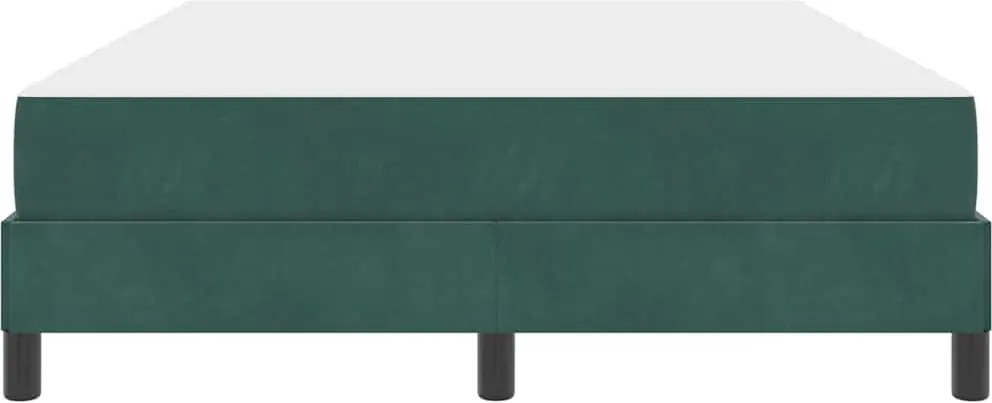Postel s boxspringem s matrací Tmavě zelená 160 x 200 cm textil 3398704