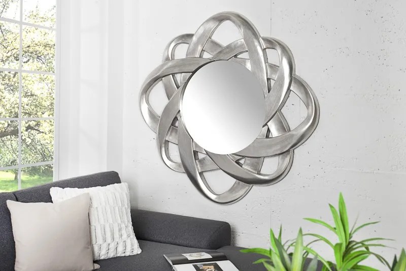 Nástěnné zrcadlo Endless 90 cm stříbrné