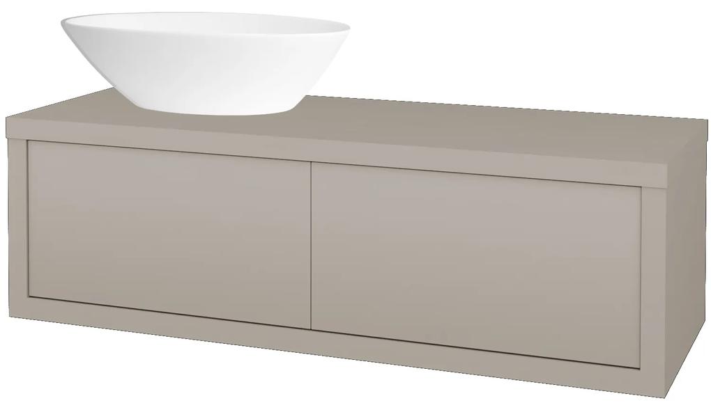 Dřevojas Koupelnová skříň STORM SZZ2 120 (umyvadlo Triumph) Varianta: M01 Bílá mat / M01 Bílá mat / Levé
