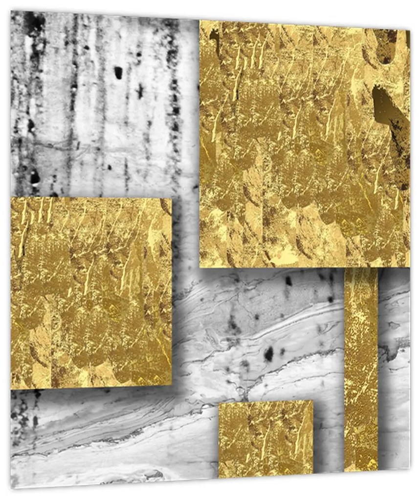 Obraz - Zlaté čtverce N⁰3 (30x30 cm)