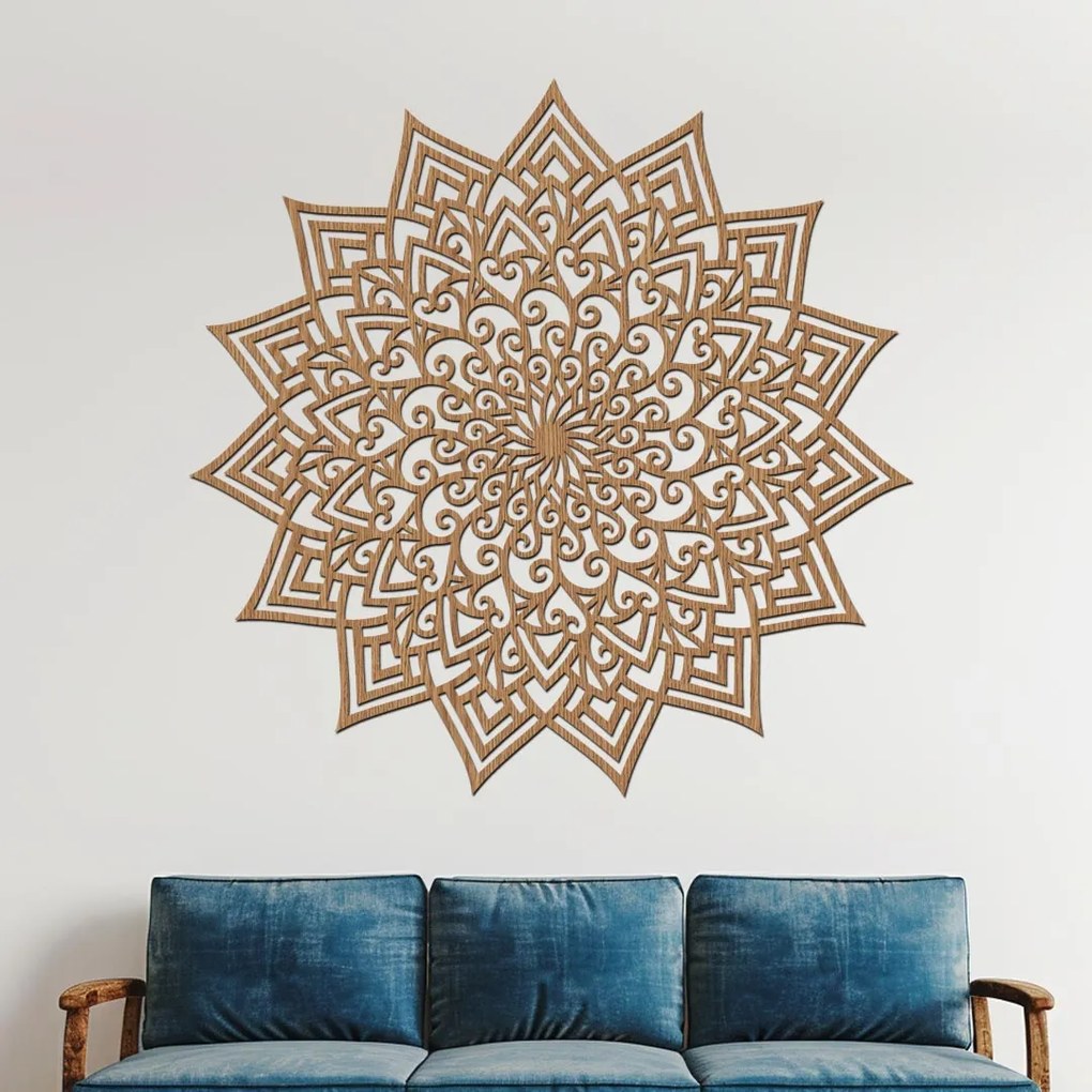 dřevo života Dřevěná mandala LASKAVOSTI Zvolte rozměr (cm): 80x80, Zvolte barvu dekoru: Černá