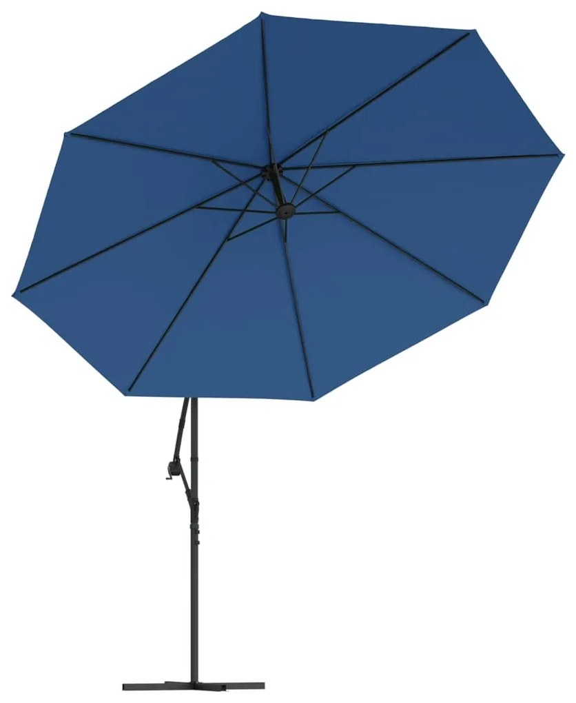 Konzolový slunečník s hliníkovou tyčí 350 cm modrý - Default Title