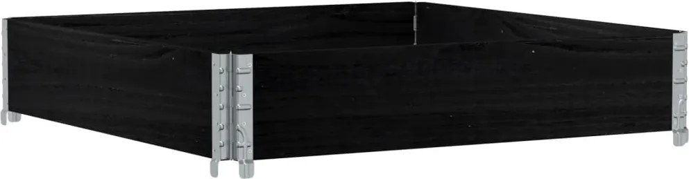 Zahradní truhlík černý 100 x 100 cm masivní borové dřevo 3295396