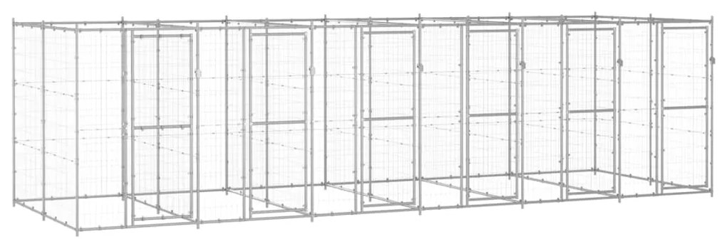 Venkovní psí kotec pozinkovaná ocel 14,52 m²