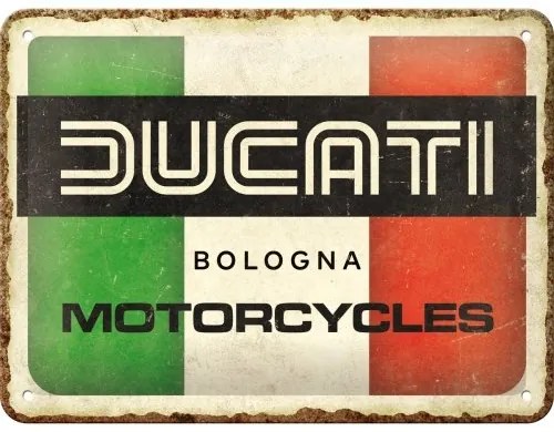 Postershop Plechová cedule: Ducati - Italy Giugiaro Logo - 15x20 cm