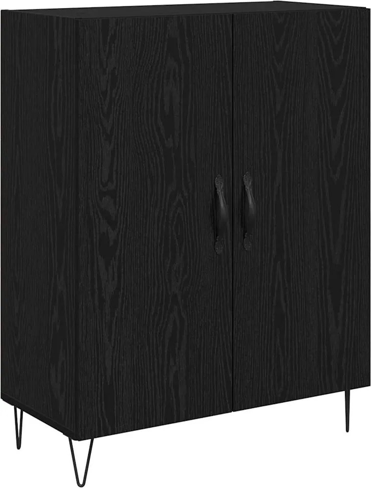 Vysoký bufet Bílý a černý dub 69,5 x 34 x 180 cm 3402710