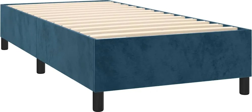 Box spring postel s matrací tmavě modrá 80 x 200 cm samet 3142873