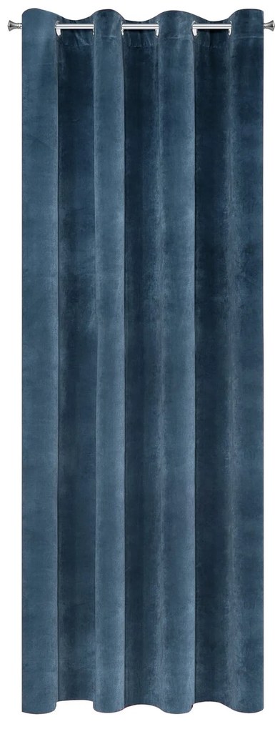 ZATEMŇOVACÍ ZÁVĚS NA KROUŽCÍCH RIA 140X250 CM NÁMOŘNICKÁ MODRÁ