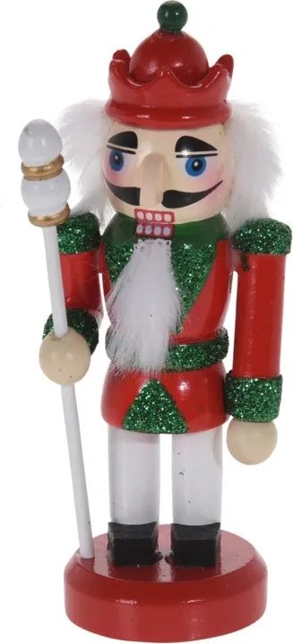 Louskáček na vánoční stromeček se žezlem 9 cm