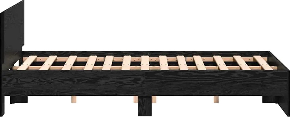 Rám postele s čelem s čelo Černý dub 193 x 125 x 70 cm 3376062