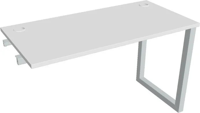 Hobis Kancelářský pracovní stůl k řetězení Hobis UEO 1200R, bílá RAL 9016, deskabuk