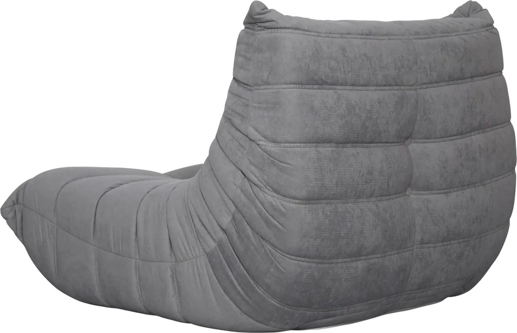 Designové křeslo Nua samet šedé