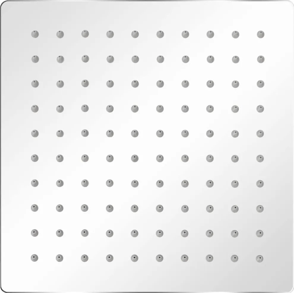 Dešťová sprchová hlavice nerezová ocel 20 x 20 cm čtvercová 142159