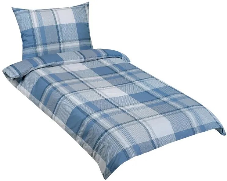 Bellatex Povlečení bavlněné Kostka modrá rozměr 140x220, 70x90 cm