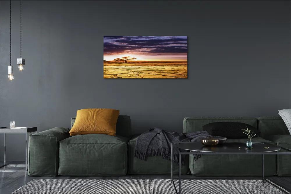 Obrazy na plátně Mraky strom nebe 125x50 cm