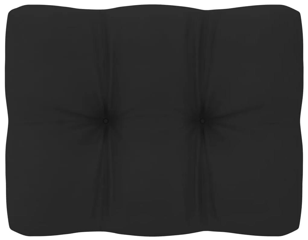 314430 vidaXL Poduška na pohovku z palet černá 50 x 40 x 10 cm